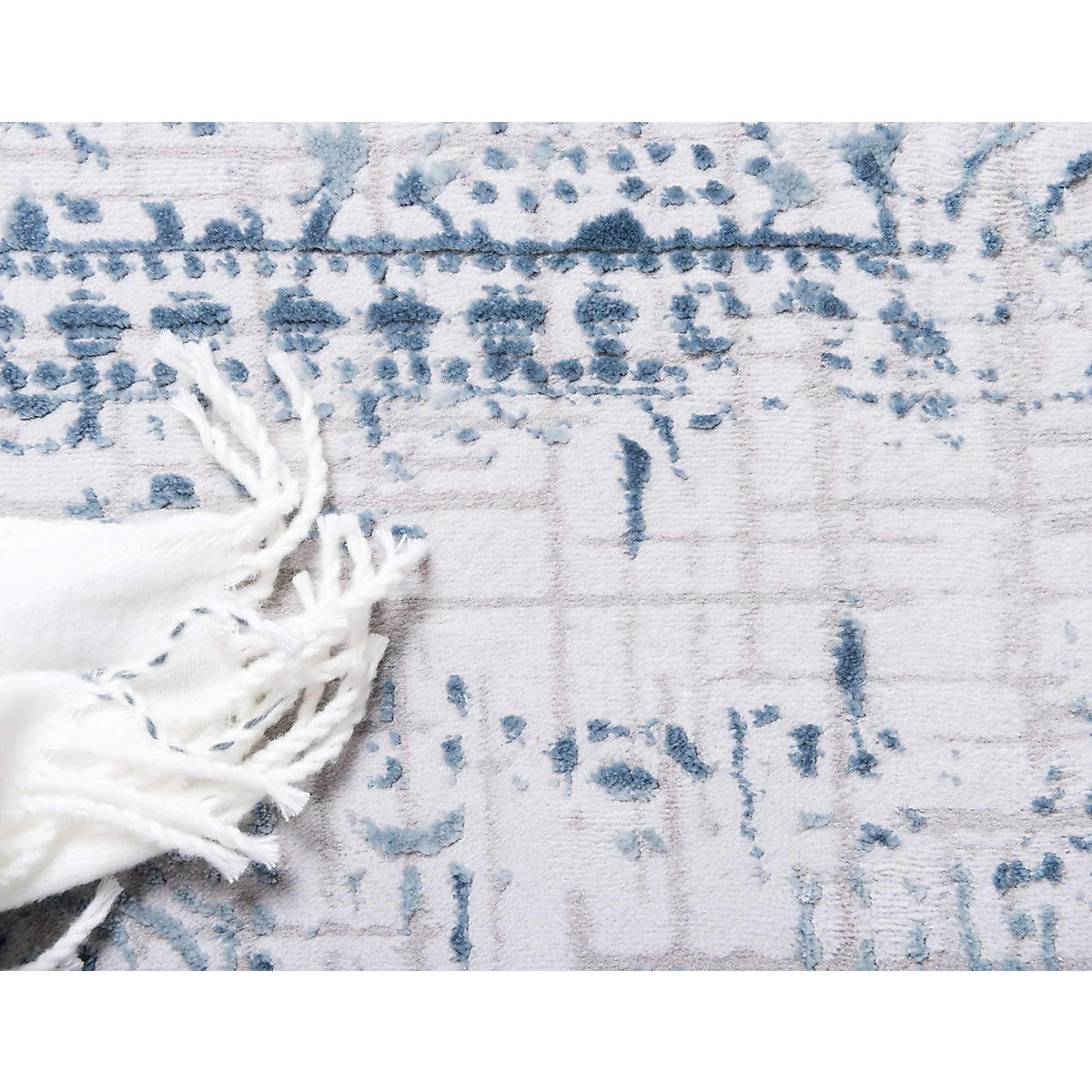 Unique Loom Aberdeen Collection Area Rug - Stanhope (4' 1" x 6' 1" Rectangle, Blue/ Gray)