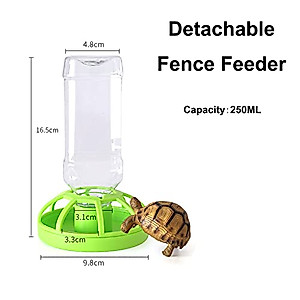 Bilindasly 1PCS Reptile Food Dish Automatic Water Drinker Dispenser Feeding Bowl Lizard Tortoise Feeder Round Dish Terrarium Dish Drink Bottle for Turtle Tortoise Lizard