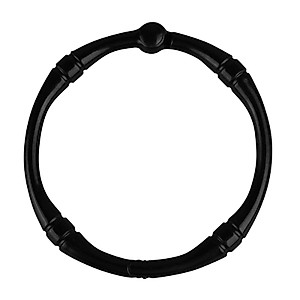 TCMAO Shower Curtain Hooks, Rustproof Decorative Shower Curtain Rings Metal Round Shower Hooks for Bathroom Shower Rod, 12 Pack (Black)