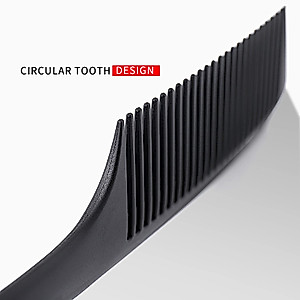 Large Detangling Comb With Professional Handle - Carbon Fiber, Cutting, Hairdressing, Styling, Round Tooth, Barber, Travel Hair Comb for Men and Women