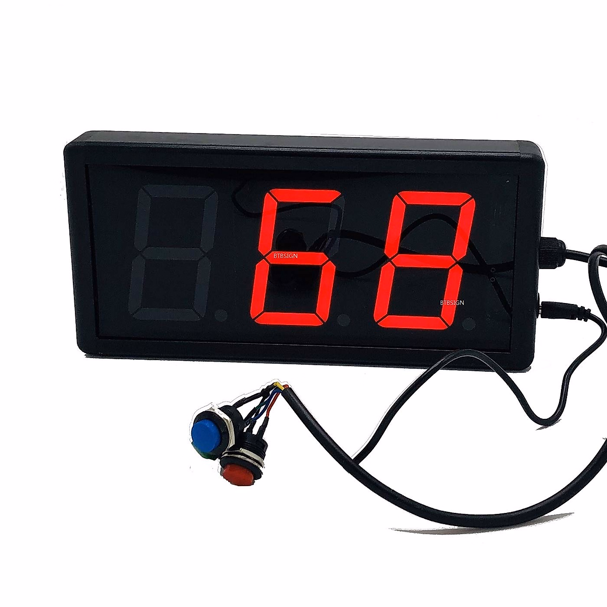 BTBSIGN LED Lap Counter Up/Down Digital Counter with Buttons and Remote 3inch High