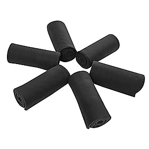 CAI TENG Fleece Throw Blankets Lightweight Warm for Soft Cozy Pet-Friendly Bulk Fleece Blanket Solid for Home, Bed, Sofa, Dorm, Office, Gifts, Outdoor (Black, Pack of 6-50 x 60 inch)