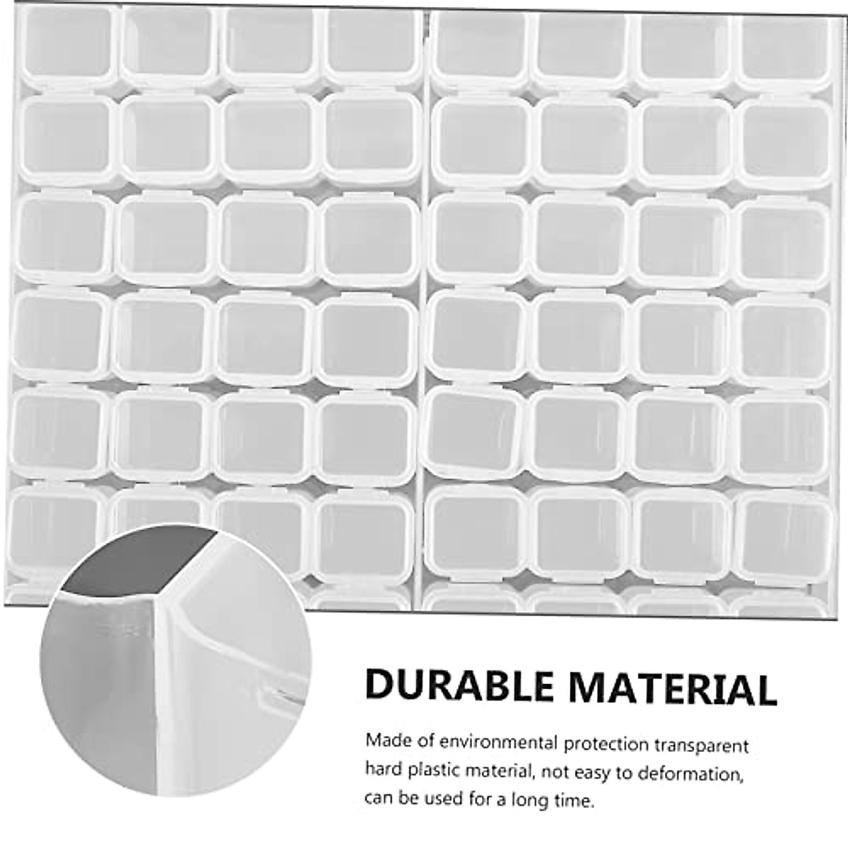 COHEALI 8 pcs Diamonds Stackable Sewing DIY Glitter Plastic Transparent Lids Nail Fishing Crafts Craft Diamond with Tackles Compartment Thread Embroidery Containers Clear Organizers Art