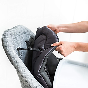 Baby Delight Levo Deluxe Adjustable High Chair, Baby Sit Up Chair, Quilted Charcoal Tweed