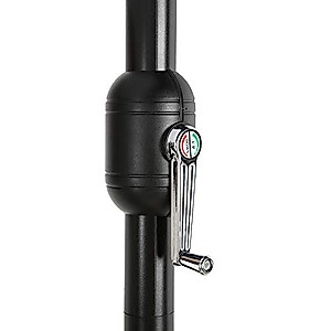 LOKATSE HOME 15 Ft Twin Patio Umbrella Double Sided Outdoor Sunshade Canopy with Crank for Garden Table Market Beach Shade Outside Deck or Pool, Red