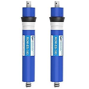 Vegebe 100 GPD RO Membrane Filter 12"x1.8" Reverse Osmosis Membrane Element Replacement Fits Under Sink RO Drinking Water Filter Filtration Purifier System, 2 Pack