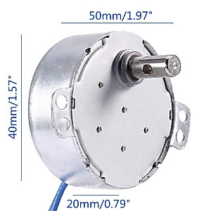 Craftbay 3PCS Synchronous Synchron Motor Turntable Motor Electric Synchron Motor for Cup Turner Cuptisserie Tumbler Cup Rotator with 7mm Flexible Coupling Connector 50/60 Hz 4W 5-6RPM/MIN CCW/CW