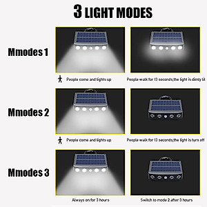 EUAONYA Solar Powered Fake Security Camera, Solar Wall Light Outdoor Solar-Powered Garden Lamp,Motion Sensor Waterproof Spotlights for Garden Path Street, IP65 Waterproof