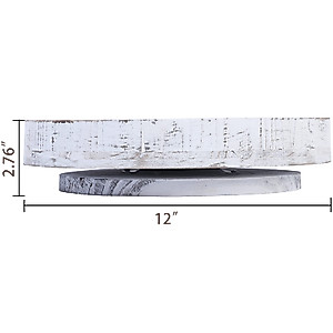 Wood Lazy Susan Kitchen Turntable 12" Rotating Dining Table Centerpiece Spice Rack Cabinet Organizer Storage Serving Tray for Pantry Cabinet Tabletop Spices Makeup Organization Decoration