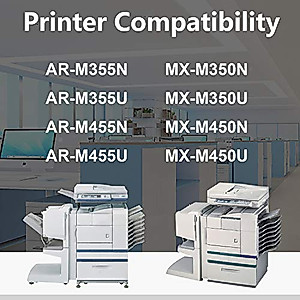 Compatible 1PK AR-455NT Toner Replacement for Sharp AR-M355N M355U M455N M455U MX-M350N M350U M450N M450U Printer Cartridge (Black)