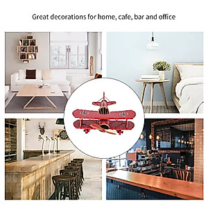 Retro Airplane Model, Red Metal Plane Model Aeroplane Model Toy, 21.1 X 18 X 7.7cm Highly Simulated Flying Toys, for Decoration, Gift