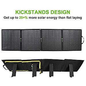 Lensun 200W Foldable Solar Panel with Innovative Leg Support to get Maximum Performance,Charge for (Goal Zero) Power Station,Solar Generator,Camper