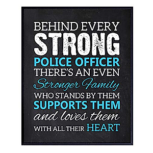 Police Officer Wall Decor Picture for Home, Apartment, Station, Office, Bedroom, Living or Family Room - Gift for Law Enforcement, First Responder, Policewoman, Policeman, Cop - 8x10 Photo Poster