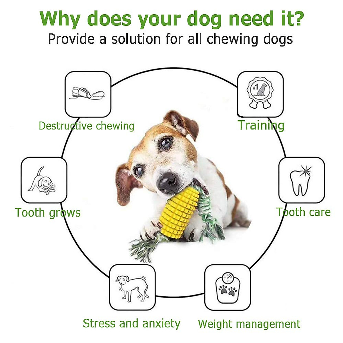 Vastean Shaped Dog Chew Toy, Bite-Resistant Tough Chew Rope Toys for Boredom Teeth Cle aning Dental Care