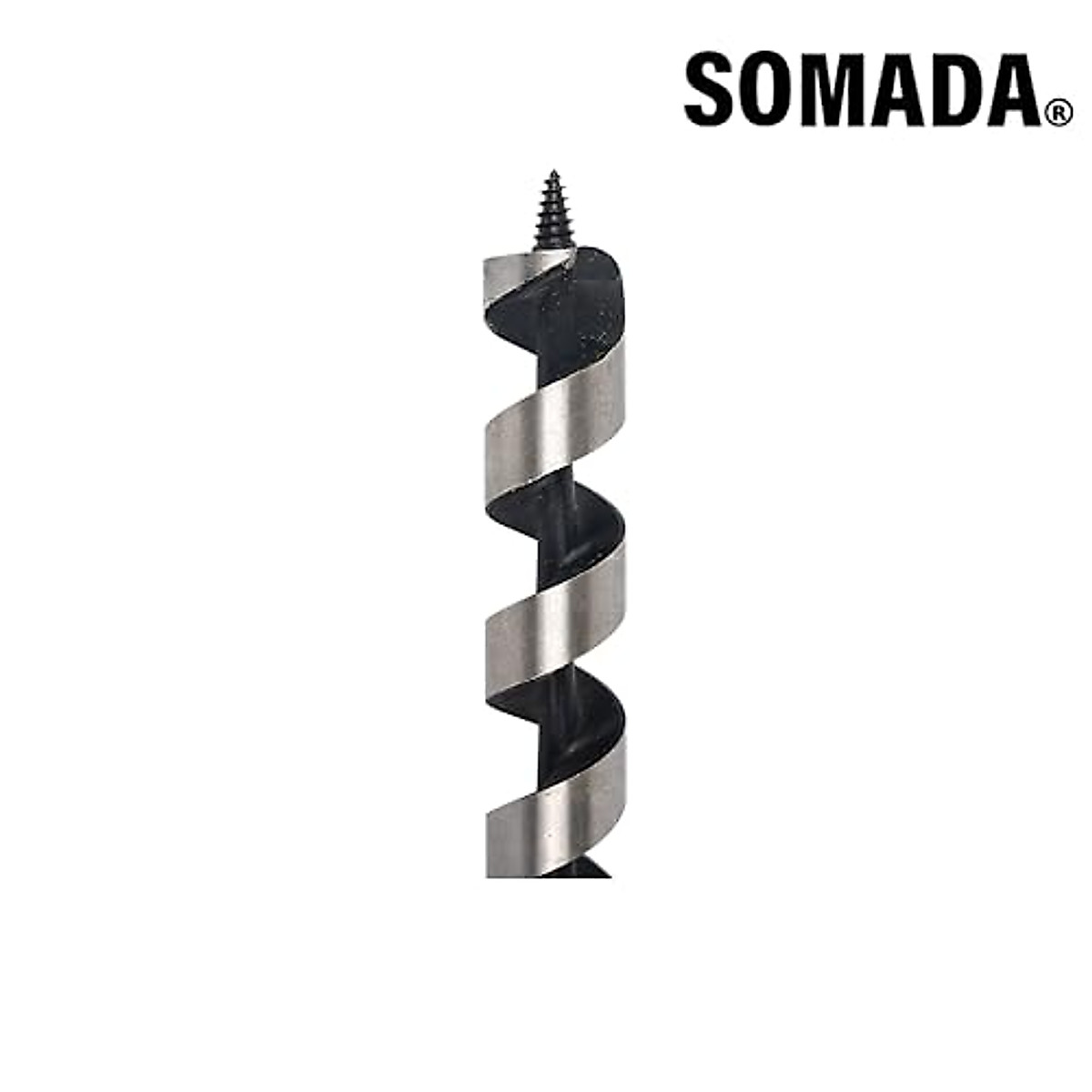 SOMADA 1-Inch x 12-Inch Auger Drill Bit for Wood, Hex Shank 3/8-Inch, Ship Auger Long Drill Bit for Soft and Hard Wood, Plastic, Drywall and Composite Materials