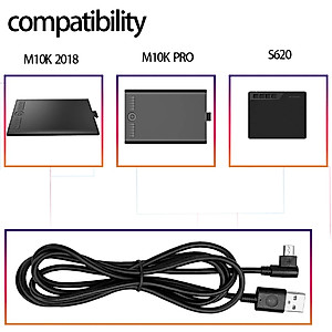 GAOMON Standard Micro USB Cable for GAOMON Drawing Tablet M10K 2018/M10K PRO/S620