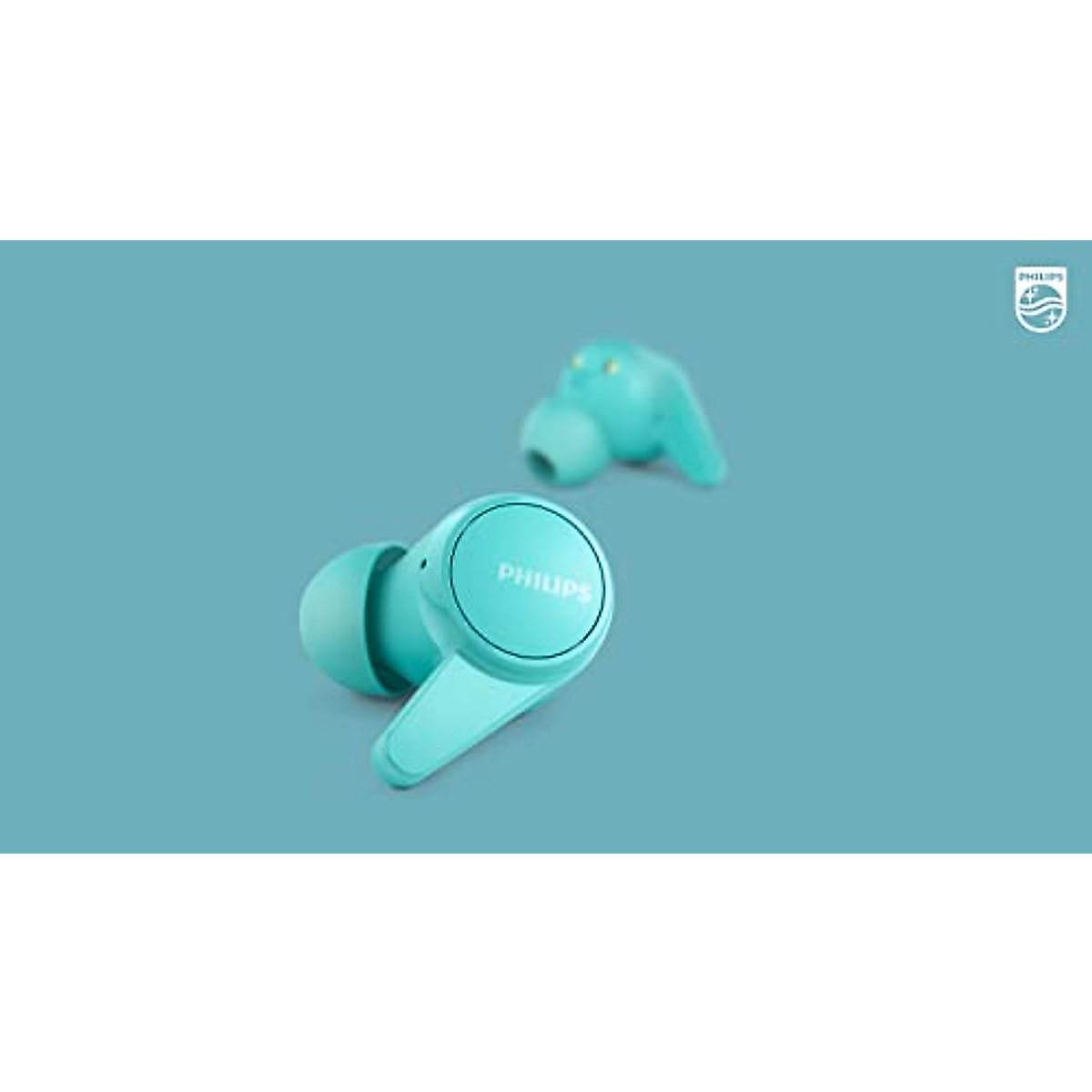 Philips T1207 True Wireless Headphones with Up to 18 Hours Playtime and IPX4 Water Resistance, Teal