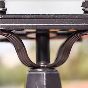 speesy Personalized Waterproof Courtyard Stigma Column Post Light Fixture,Outdoor Garden Lawn Pillar Lamp,Die-cast Aluminum E27/E26 Post Lamps, Villa Gate Hotel Pool Column Lamp