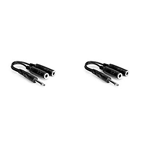 Hosa YPP-111 1/4" TS to Dual 1/4" TSF Y Cable (Pack of 2)