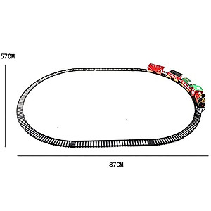 UJIKHSD 14 PCS Christmas Electric Train Set with Sound & Light, Remote Control Train Toys, Cargo Cars & Tracks, Toy Train for Kids Boys 3 4 5 6 7 8 Year Old Surprise Gift