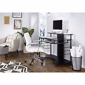 Realspace® 47"W Mobile Tech Desk, Black