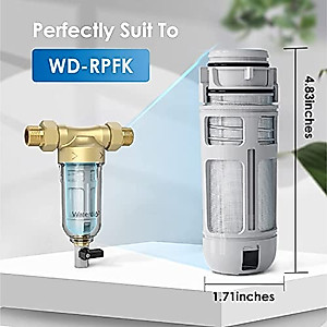 Waterdrop WD-RPFK and WD-PFA Spin Down Sediment Filter Replacement Cartridge, 50 Micron, 1 count