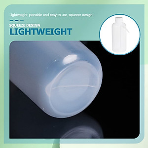 iplusmile 2Pcs Plastic Wash Bottle Wide Mouth Unitary Wash Bottle Safety Squeeze Bottle 500ml (White)