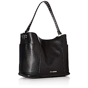 Steve Madden womens Boho Bucket Hobo Bag, Black, One Size US