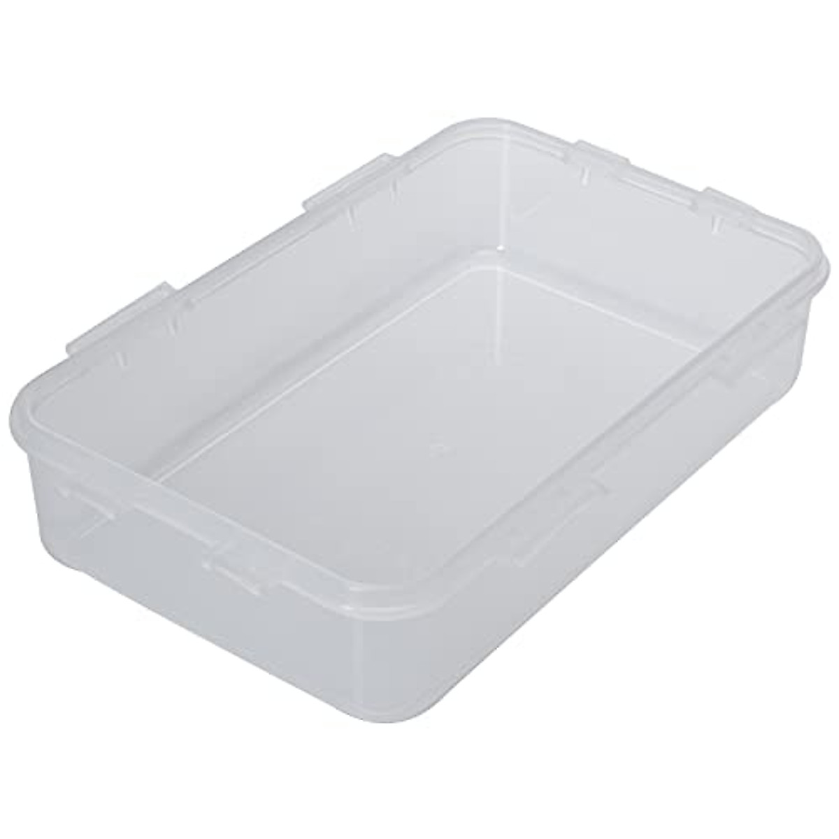 LocknLock Easy Essentials On The Go Meal Prep Lunch Box, Airtight Containers with Lid, BPA Free, Rectangle (3 Section) -27 oz, Clear