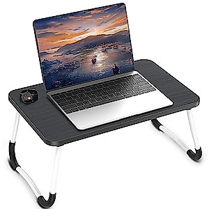 Laptop Lap Desk, Foldable Laptop Table Tray, Laptop Bed Desk Laptop Stand for Bed Lap Tray Portable Standing Desk for Bed Couch Floor - Medium