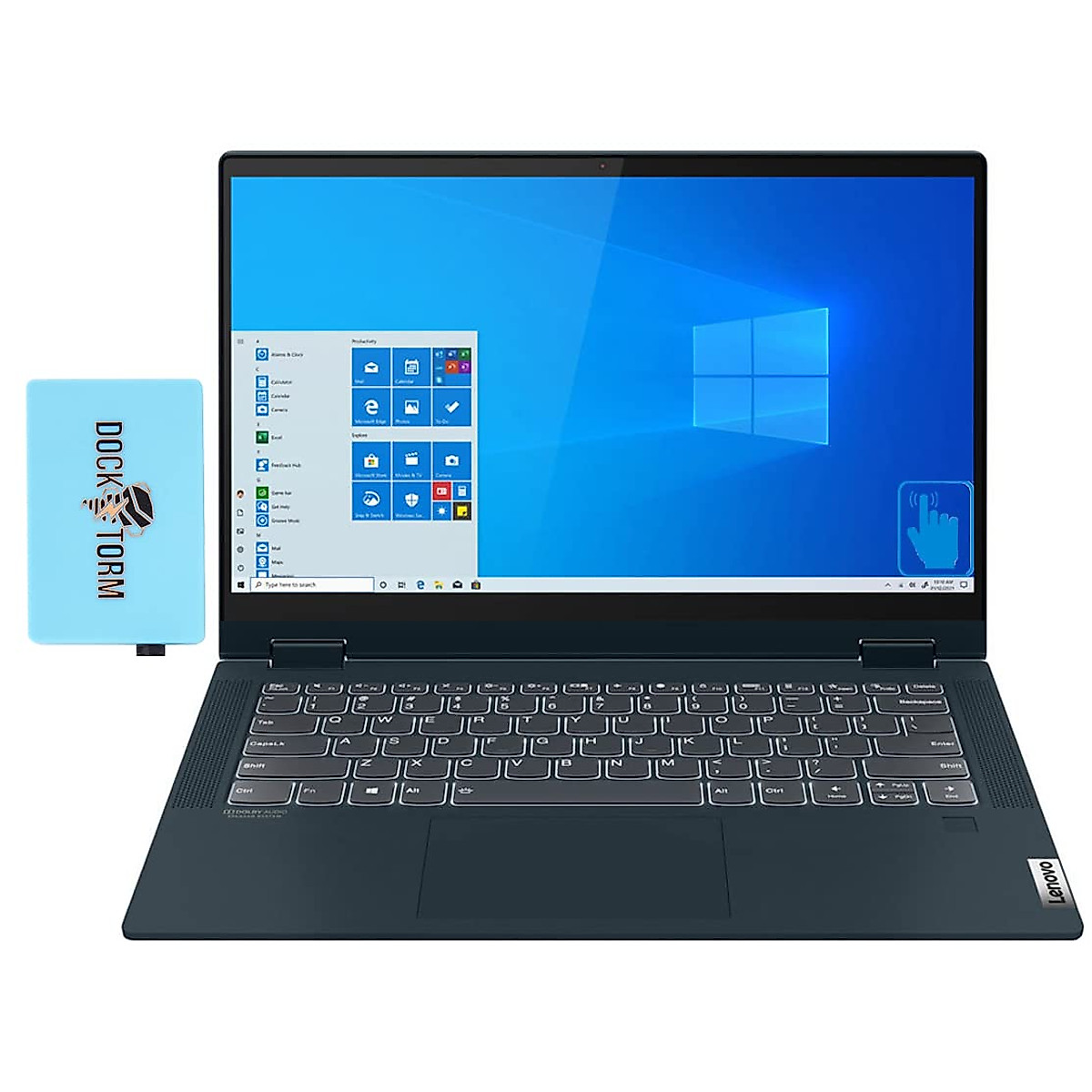 Lenovo IdeaPad Flex 5 14ALC05 14.0" 60Hz Touchscreen FHD Laptop (AMD Ryzen 7 5700U 8-Core, 16GB RAM, 512GB SSD, AMD Radeon, Backlit KYB, Fingerprint, WiFi 6, BT 5.2, Win 11 Home) with Hub