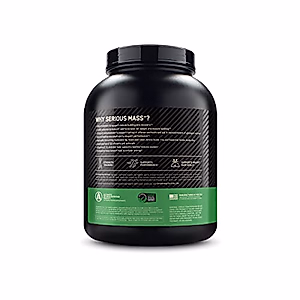 Optimum Nutrition Serious Mass Weight Gainer Protein Powder, Vitamin C, Zinc and Vitamin D for Immune Support, Strawberry, 6 Pound (Packaging May Vary)