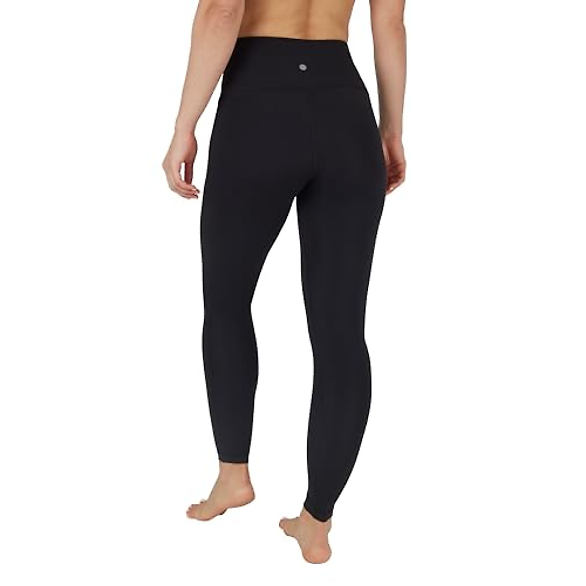 Yogalicious High Waist Ultra Soft Lightweight Leggings - High Rise Yoga Pants - Black Nude Tech 28" - Small