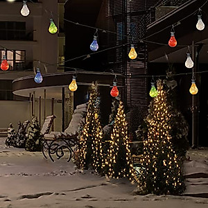 pearlstar Solar Light Bulbs Outdoor Waterproof Garden Camping Hanging LED Light Lamp Bulb Globe Hanging Lights for Home Yard Christmas Party Holiday Decorations (6 Pack-Solar Light Bulbs)