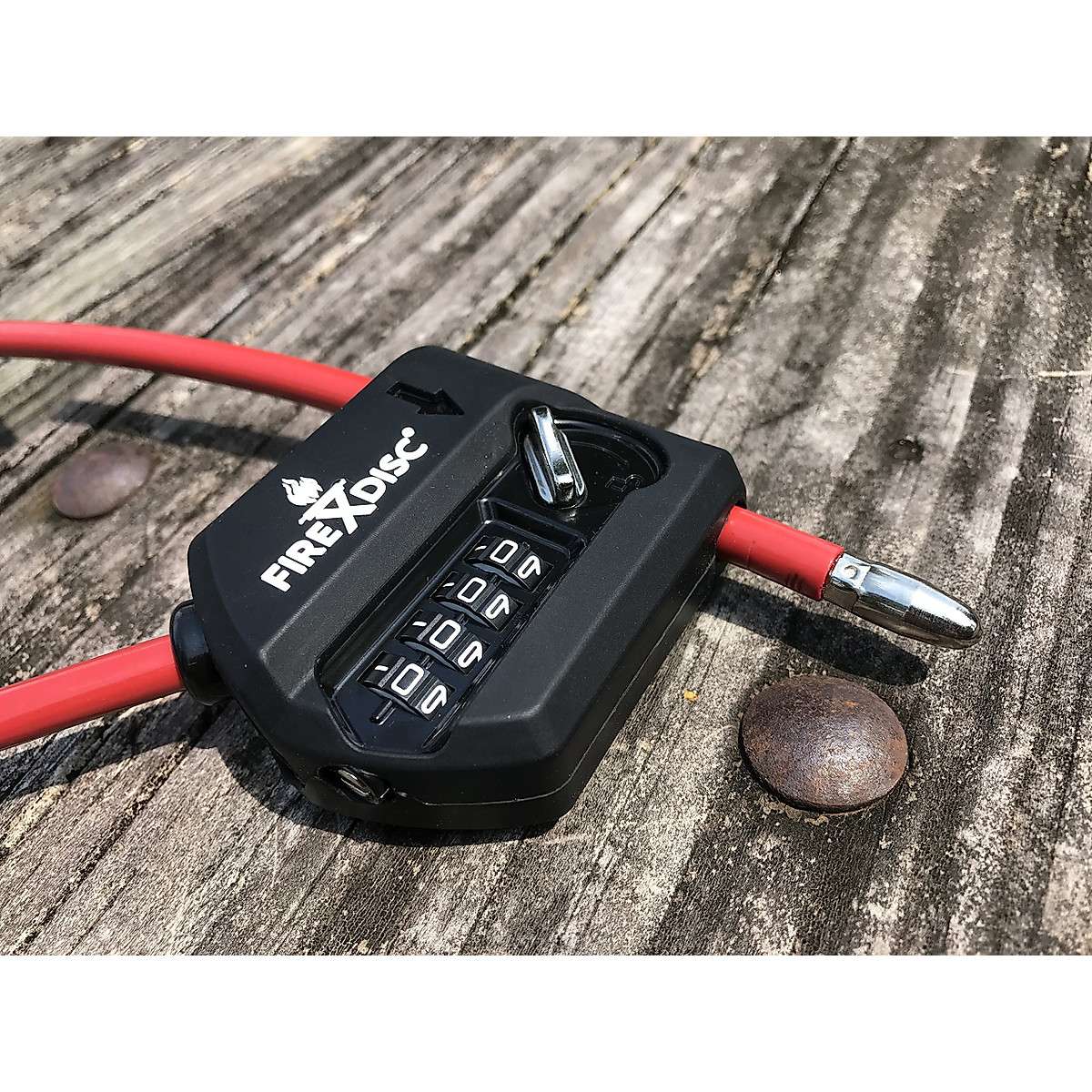 FIREDISC - 6 Foot Security Multi Loop Cable Lock (Limited Edition) - Backyard Plow Disc Cooker | Portable Propane Outdoor Camping Grill