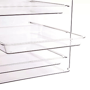 Refrigerator Organizer Bins with Pull-out Drawer, Large Stackable Fridge Drawer Organizer Set with Handle, BPA-free Drawable Clear Storage Cases for Freezer, Cabinet, Kitchen, Pantry Organization