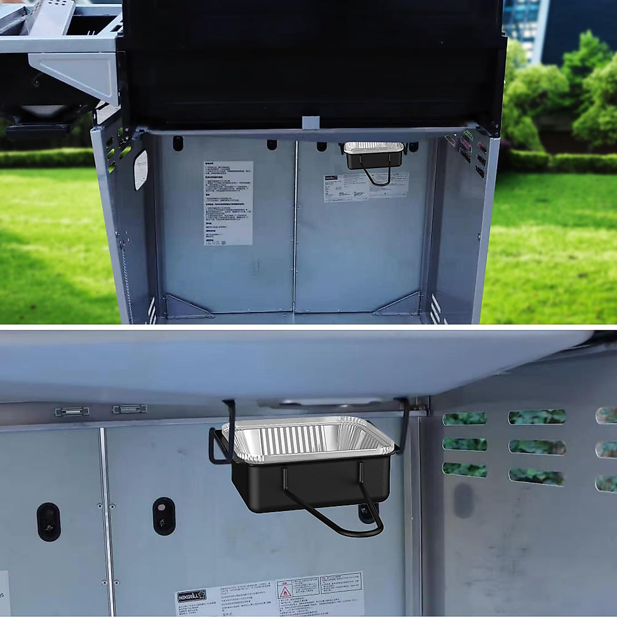 GARNETIN Nexgrill Grill Drip Pan & Grease Catcher Cup Set with 15 Aluminum Foil Liners - Nexgrill Replacement Parts, Nexgrill Grease Tray