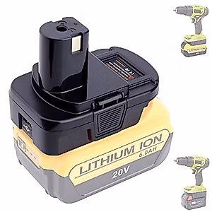 Biswaye Adapter Compatible with Dewalt 20V Battery to Replacement for Ryobi 18V ONE+ Battery, Adapter Compatible with Milwaukee M18 Battery to Replacement for Ryobi 18V ONE+ Battery P102 P189 P107