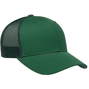 L2K Classics Plain Trucker Mesh Cap Baseball Cap - Mens Hats Trucker Hats for Men - Evergreen