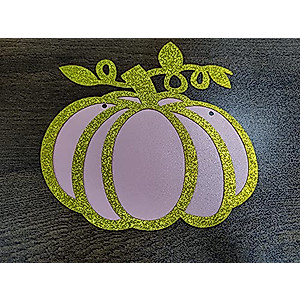 Gold Glitter A Little Pumpkin is On The Way Banner- Pumpkin Baby Shower Party Decorations,Girl Fall Baby Shower Gender Reveal Birthday Party Decoration Supplies,Fall Pumpkin Mantel Home Decor