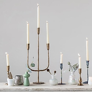 Creative Co-Op Hand-Forged Metal Taper, Antique Brass Finish Candle Holder