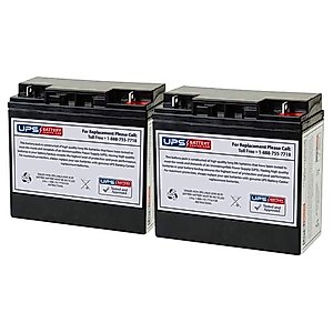 12V 18Ah SLA Replacement Battery Set for Fire Alarm Control Panel (2 Pack)