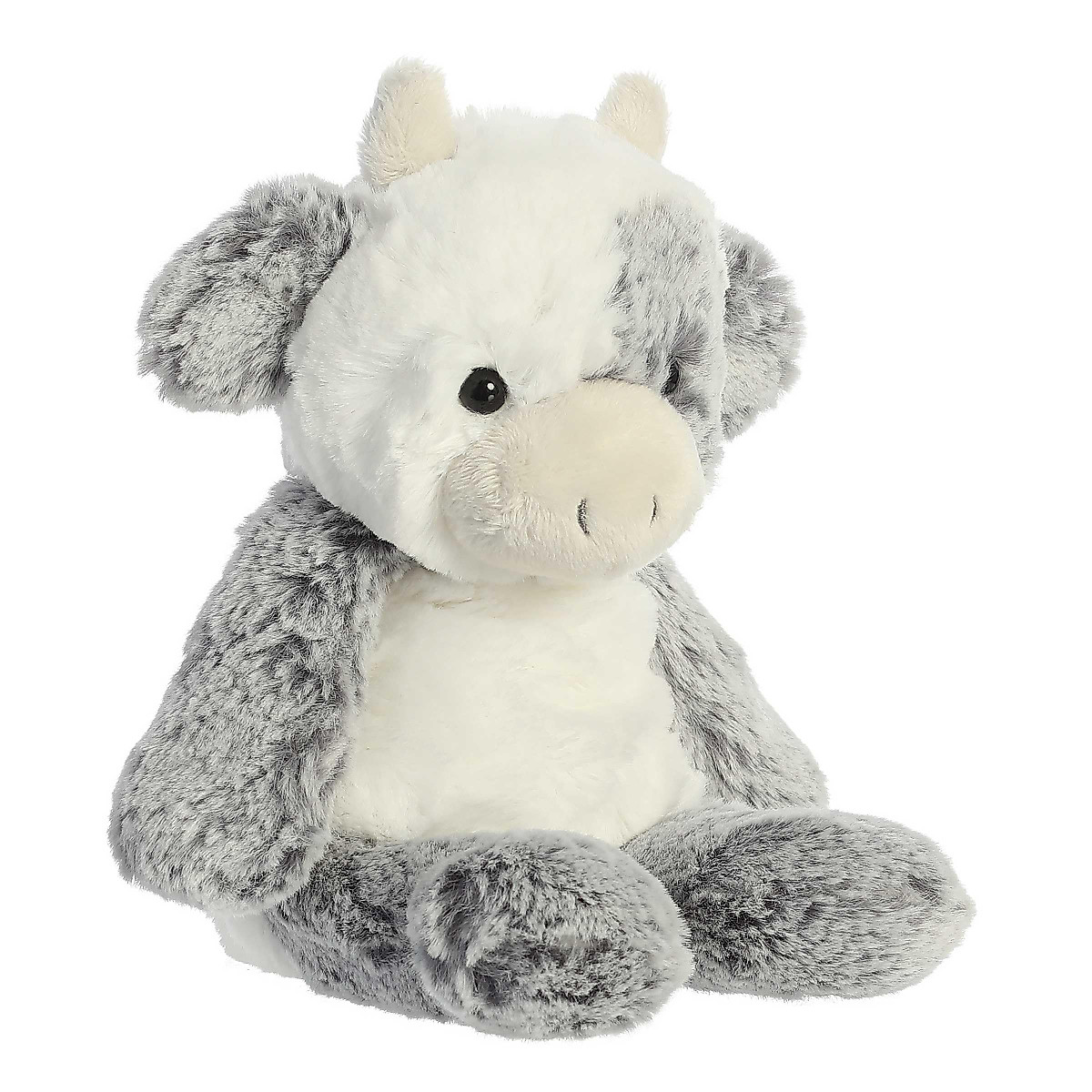 Aurora® Snuggly Sweet & Softer™ Cow Stuffed Animal - Comforting Companion - Imaginative Play - White 9 Inches