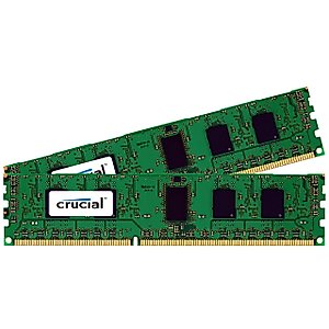 Crucial 4GB Kit (2GBx2) DDR3-1600 MT/s (PC3-12800) Non-ECC UDIMM 240-Pin Desktop Memory CT2KIT25664BA160B / CT2CP25664BA160B