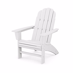 POLYWOOD AD600 Vineyard Curveback Adirondack Chair, White