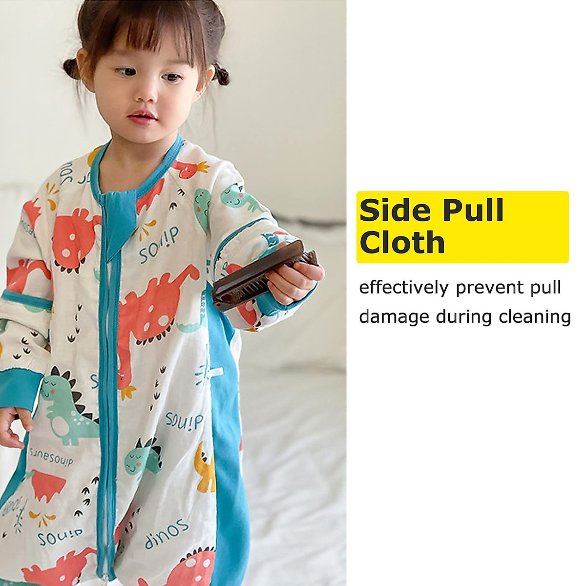 ZIGJOY Baby Sleep Sack with Legs 1.0 TOG Cotton Zipper Wearable Blanket Detachable Sleeve Toddler Sleeping Bag for Spring Autumn