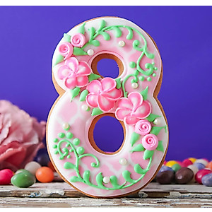 Sweet Cookie Crumbs Number Cookie Cutters, Stainless Steel (8)