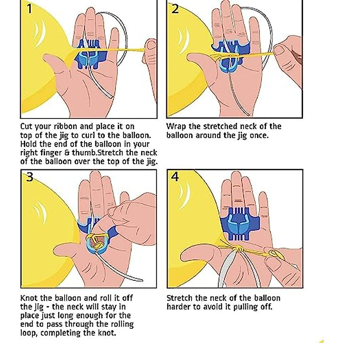 Balloon Pump Hand Held, 2Pack Inflator Air Pump for Balloons - Two-Way Dual Action- Ballon Inflator Pumping - Manual Baloon Inflators Machine with Balloons Tie Tool