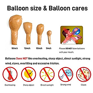 Nude Balloons Different Sizes Blush Balloon Garland Kit Ivory Apricot Beige Latex balloon for Baby Shower Neutral Boho Woodland Birthday Party Decorations