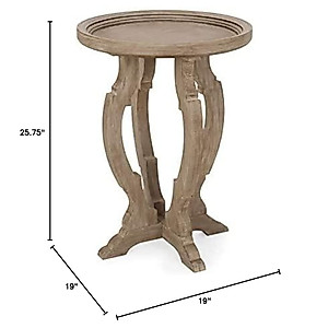 Christopher Knight Home Doris French Country Accent Table with Round Top, Natural